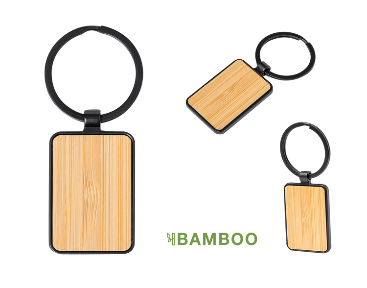 Llavero De Madera Bambu Rectangular Mp Llma10 Merchandising Perú