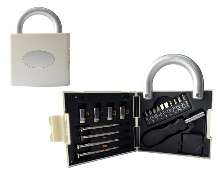 Set de Herramientas en Forma de Candado X 20 Piezas | Merchandising Perú